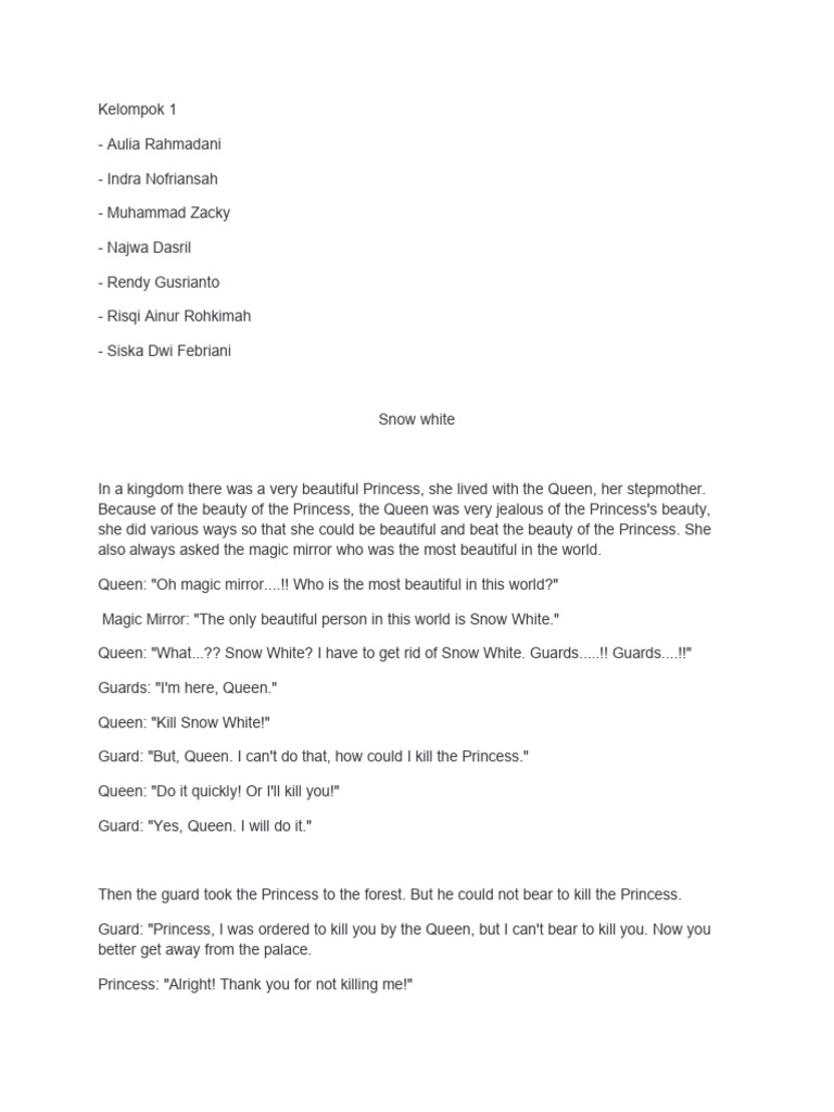 Snow white-WPS Office | PDF | Snow White | Fairy Tales