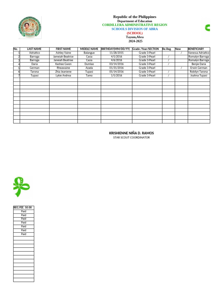 Star Scout-Registration-Form-24-25 | PDF