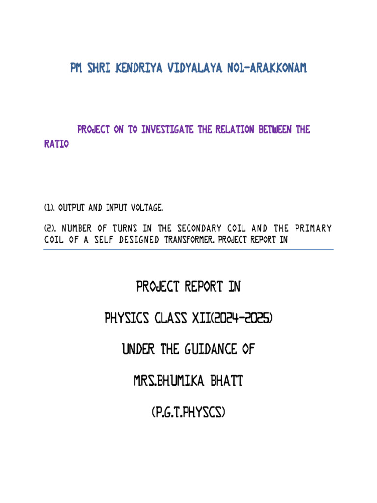 Phy Project First Part | PDF