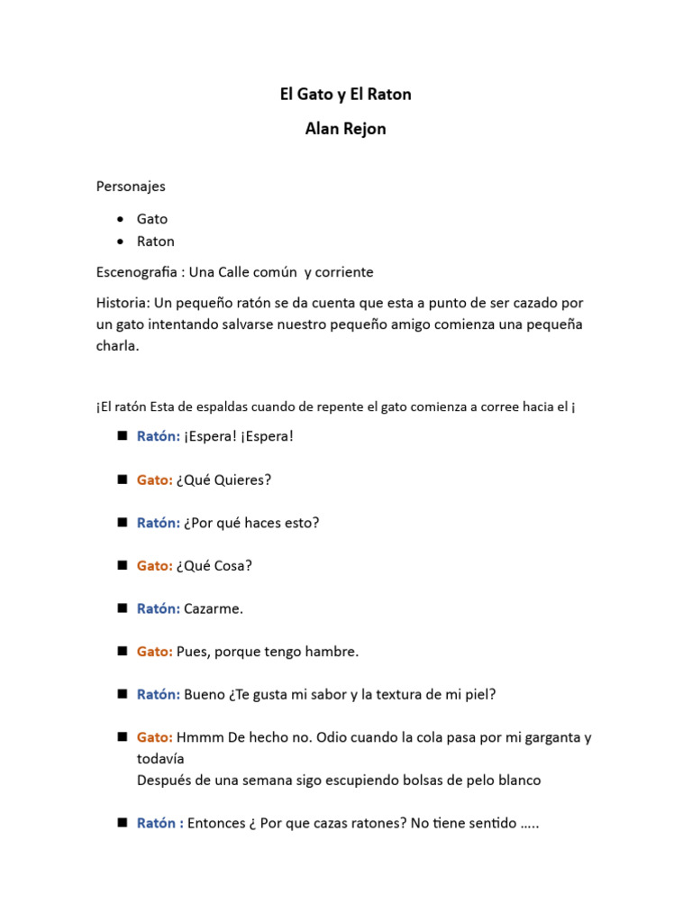 El Gato y El Raton Teatro | PDF | Hogar, jardinería y bricolaje ...