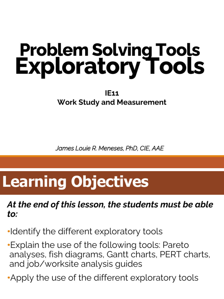 2 Problem Solving Tools - Part 1 - Exploratory Tools | PDF | Art