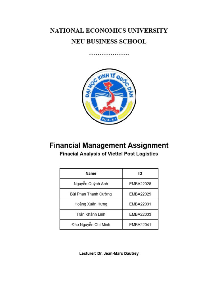 Group Final Project - Financial Management - Group 1 | PDF | Warehouse | Logistics