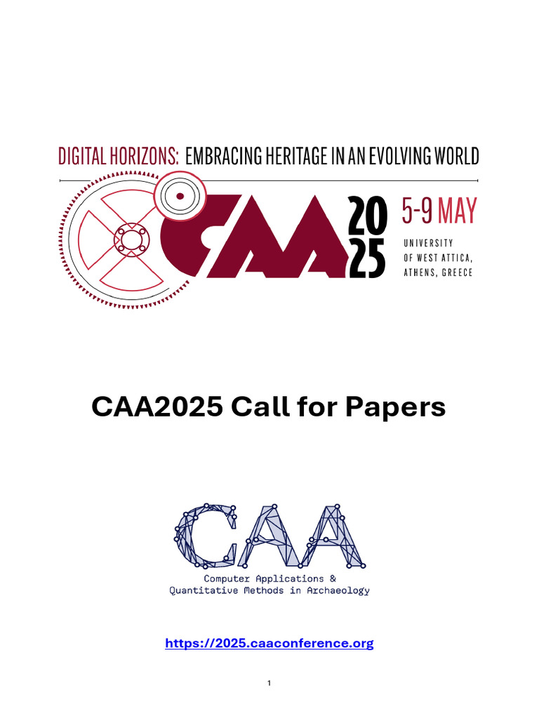 2024-10-01 Call For Papers CAA2025 CFP Final v1-1 | PDF | Machine Learning | Mind