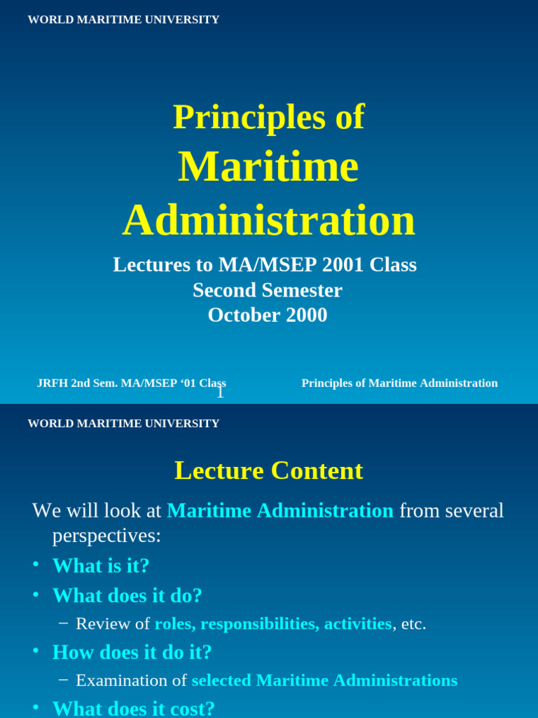Principlesof Maritime Admin 01 | PDF | Search And Rescue | Freight ...