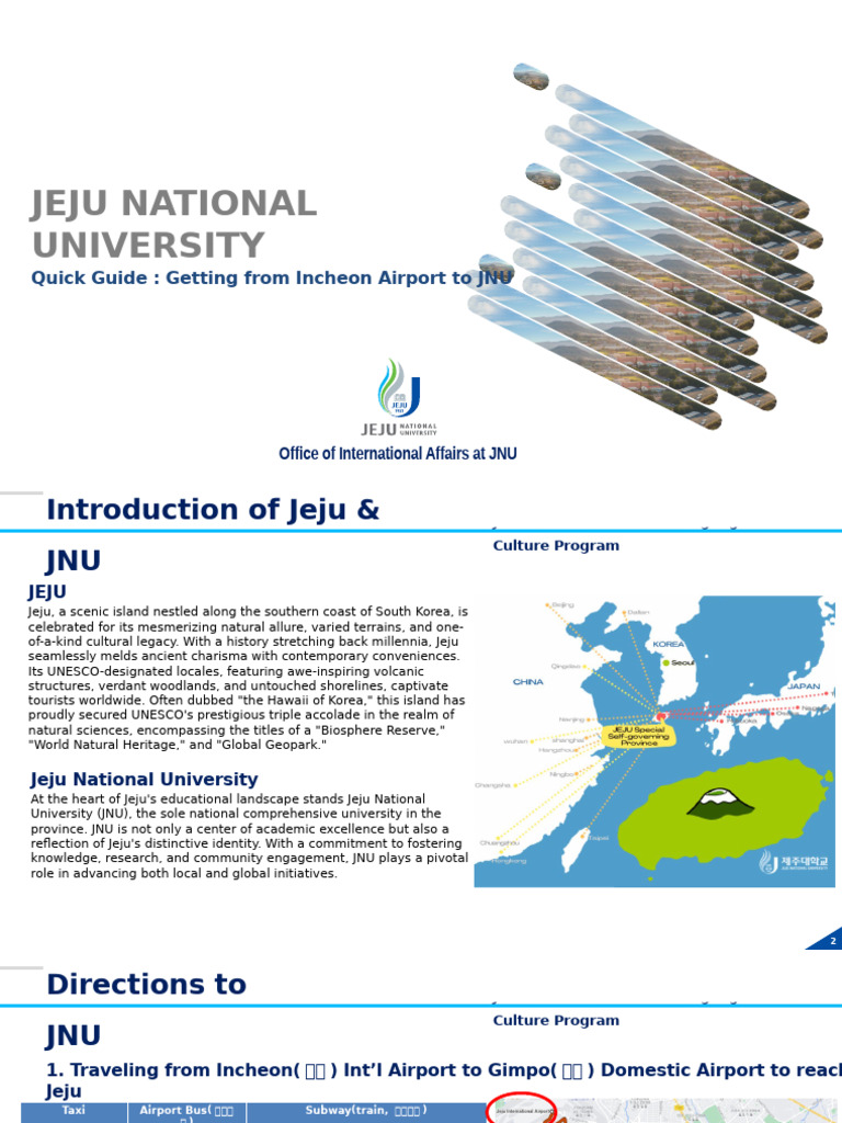Quick Guide (Getting From Incheon Airport To JNU) | PDF