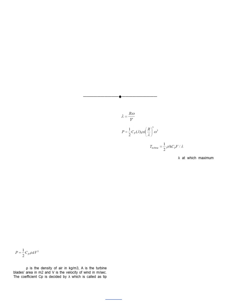 Dfig For Variable Speed Wind Energy Generation And Its Characteristics