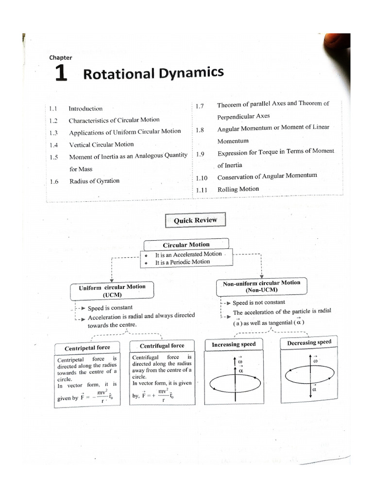 12th Ch1 Rotational Dynamics - 03eea476 Fd93 42aa Abb2 0ab39b8d6311 | PDF