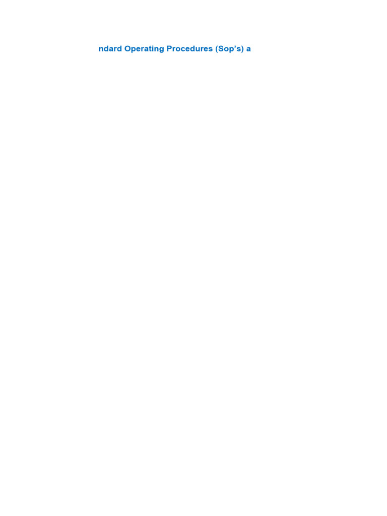 Standard Operating Procedures Sop's and Checklist | PDF | Compost ...