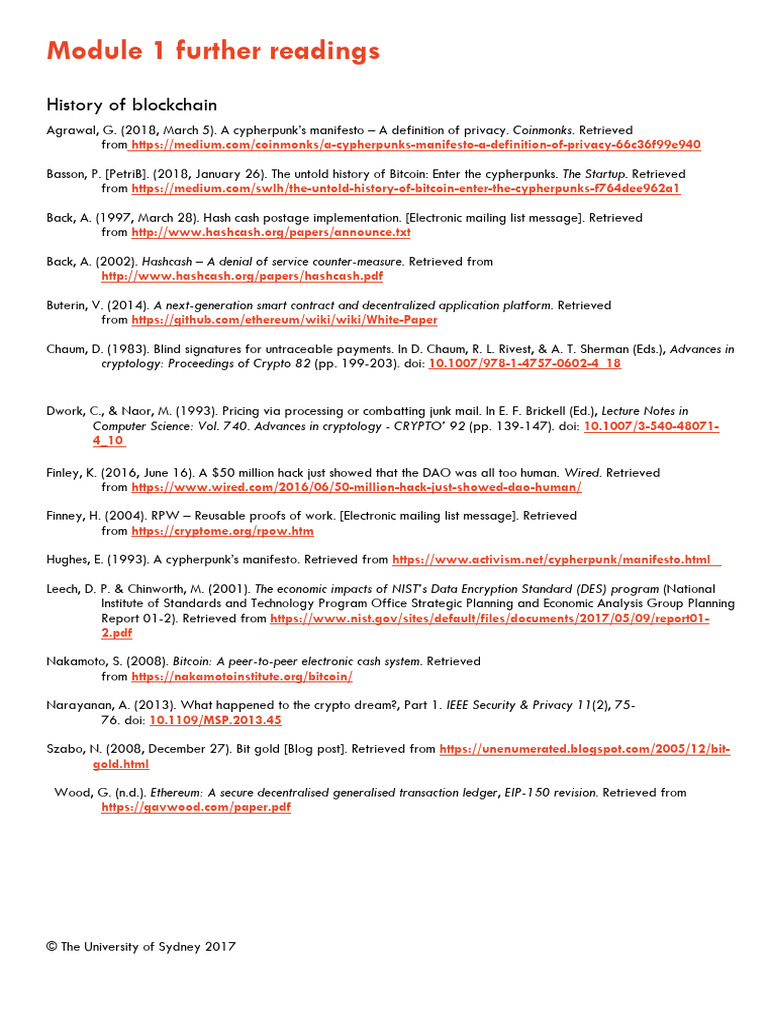 Module 1 Further Readings | PDF | Cryptography | Distributed Computing
