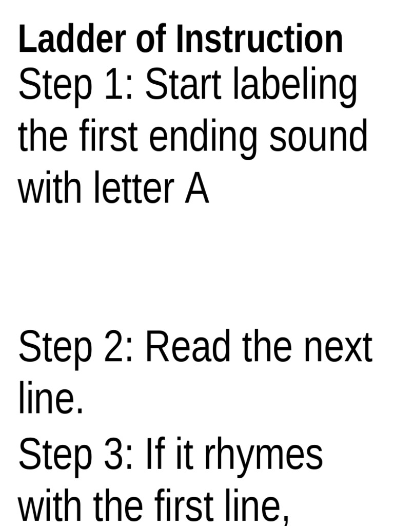 Rhyme Labeling Instructions Guide | PDF