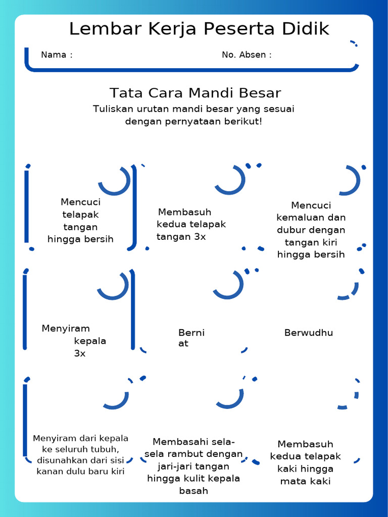 Tata Cara Mandi Wajib untuk Anak TK | PDF