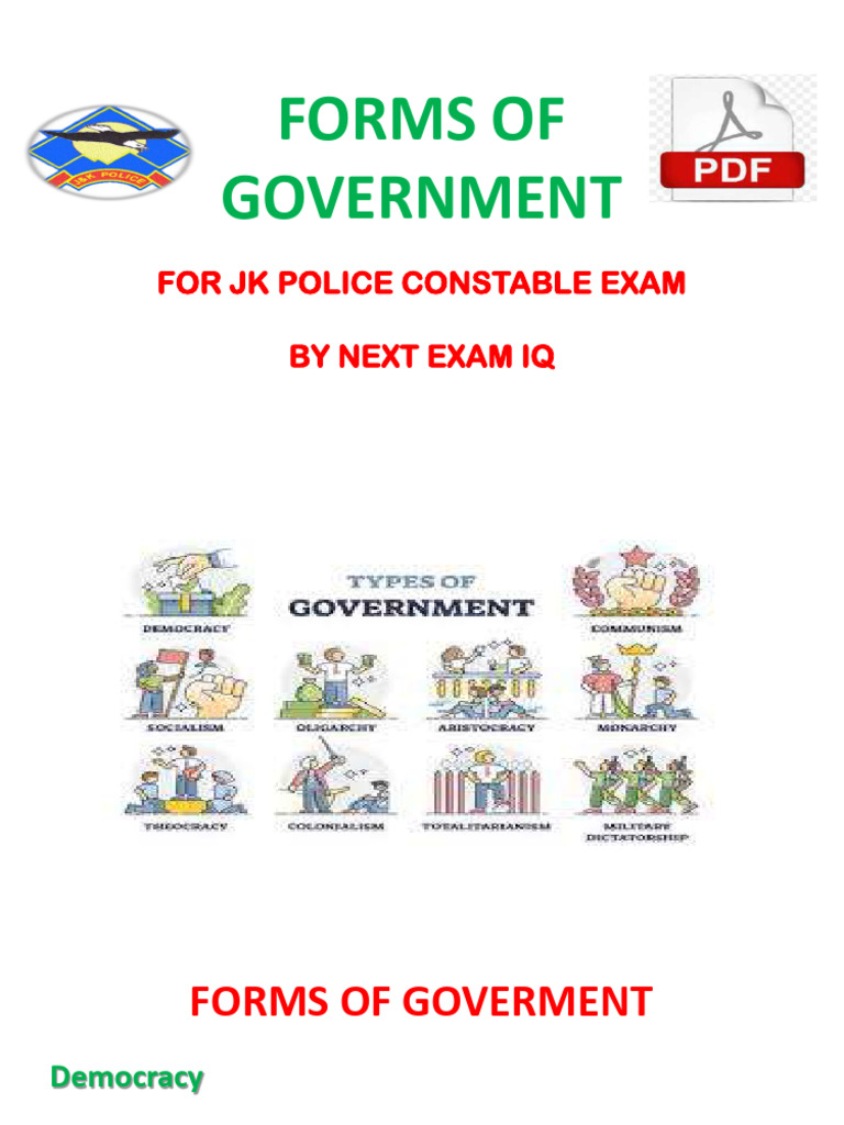 FORMS OF GOVERMENT | PDF | Government | Democracy