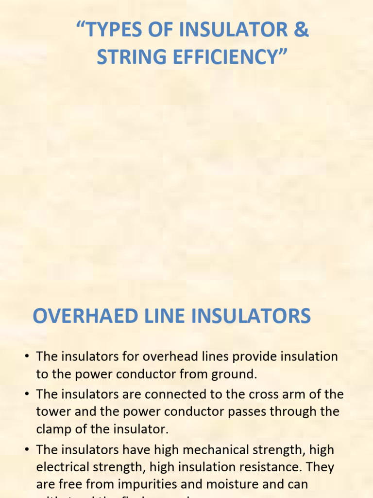 BEE402 - M1 - Insulator and String Efficiency 17175938651050 | PDF ...