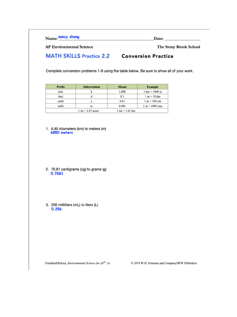 APES Summer Work (1) | PDF