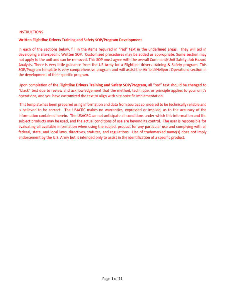 Flightline Driving SOP | PDF | Airport | Air Traffic Control