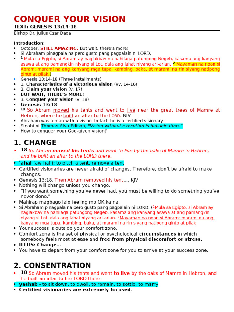 Still Amazing 3 Conquer Your Vision | PDF | Abraham | Sodom And Gomorrah
