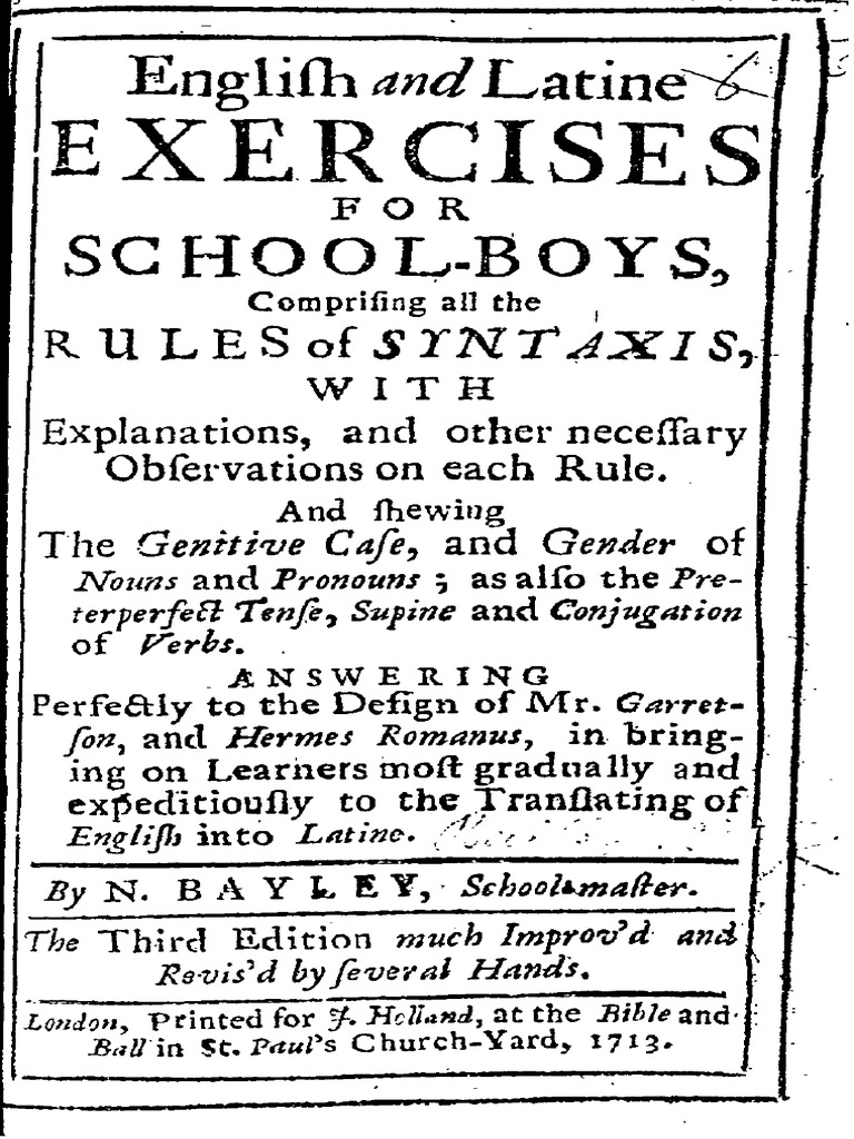 Latin Exercises for Schoolboys | PDF