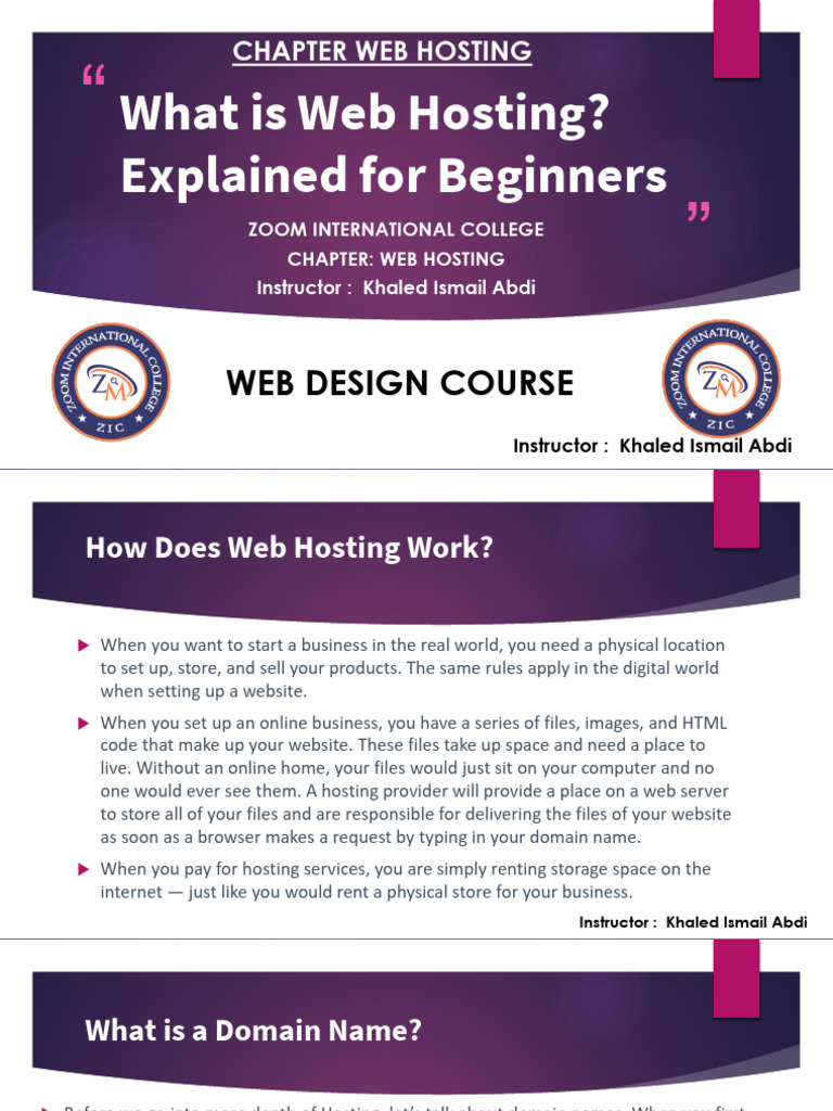 What Is Web Hosting Chapter | PDF | World Wide Web | Internet & Web