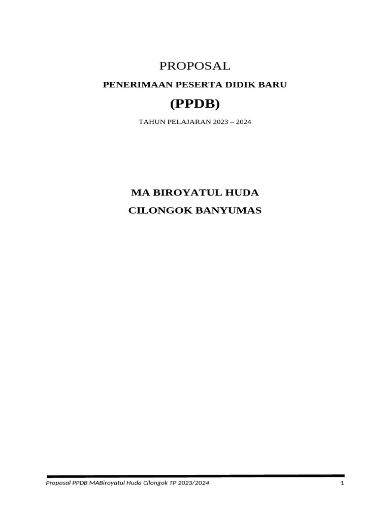 Proposal PPDB 23-24 Ma | PDF