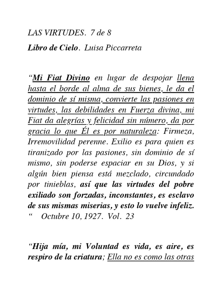 Virtudes y Voluntad Divina en el Alma | PDF | Virtud | Creencia ...