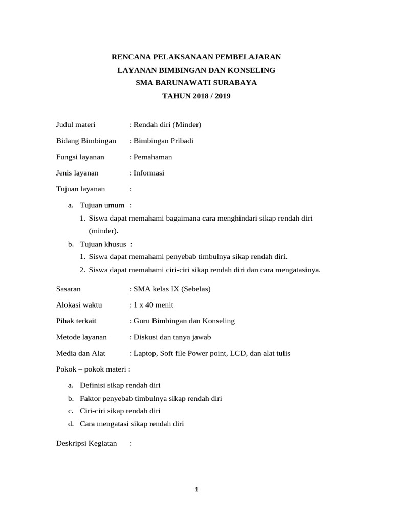 Rencana Pemberian Layanan | PDF | Karier & Perkembangan | Ilmu Sosial