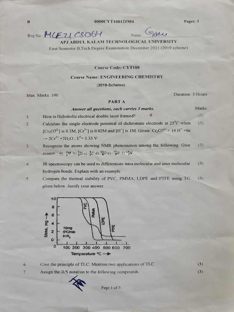Chemistry Qns | PDF | Absorbance | Electrochemistry