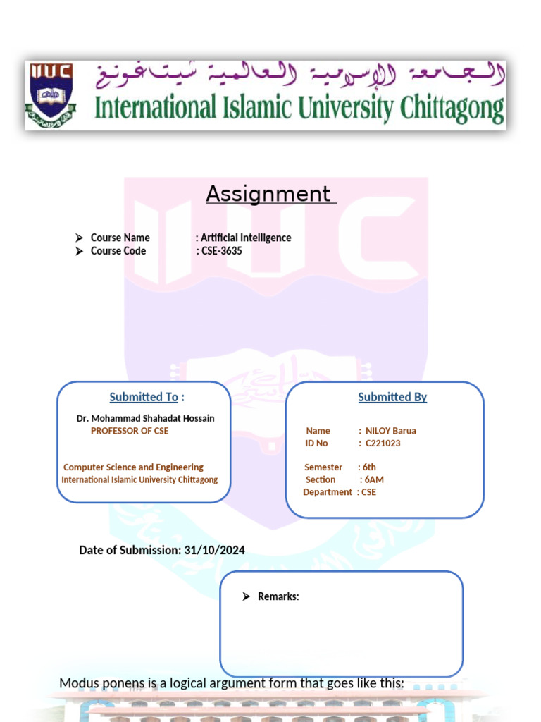 C221023 Ai Assignemnt | PDF | Logic | Syntax (Logic)
