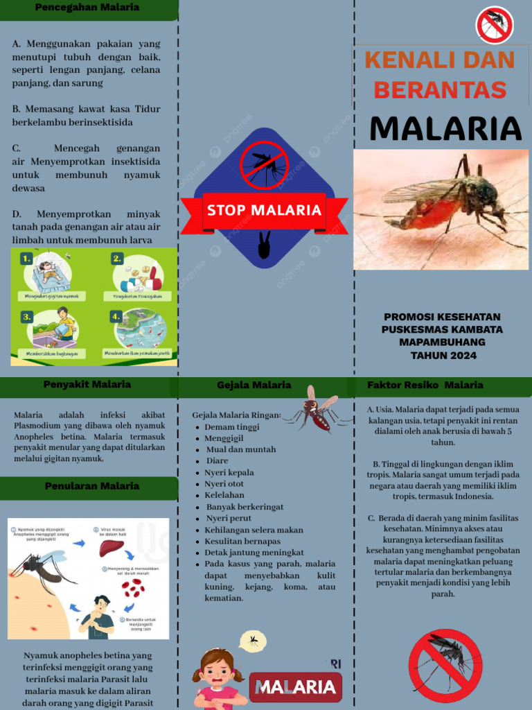 Leaflet Malaria | PDF | Sains & Matematika