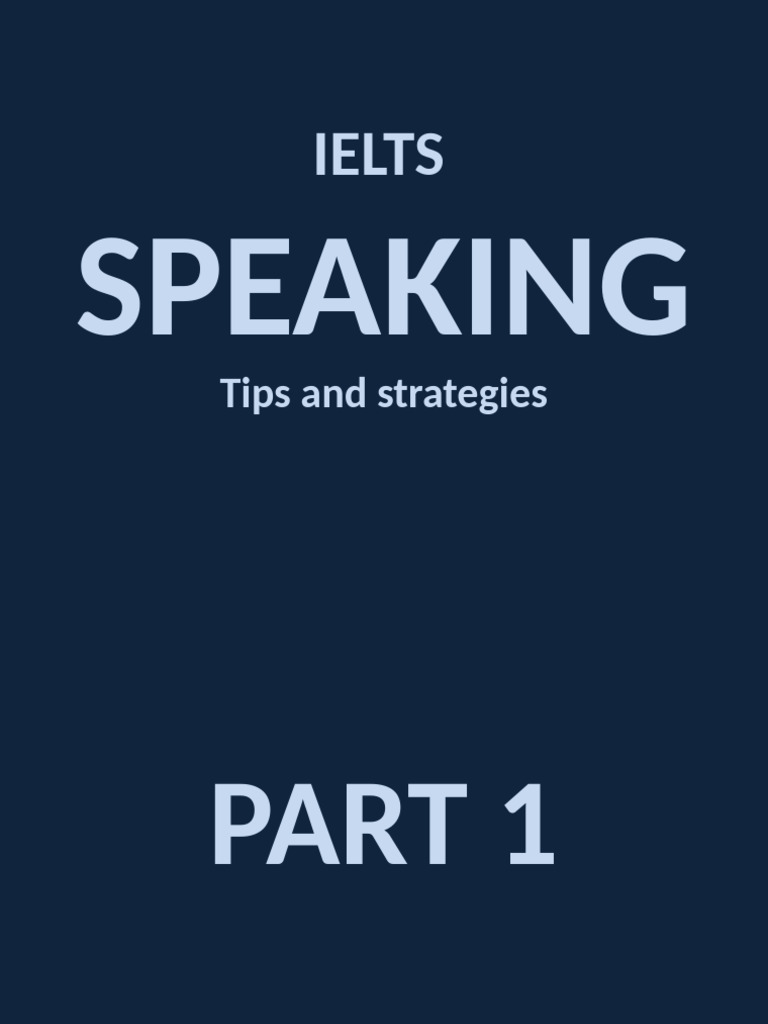 Speaking Tips | PDF | Vocabulary | Linguistics