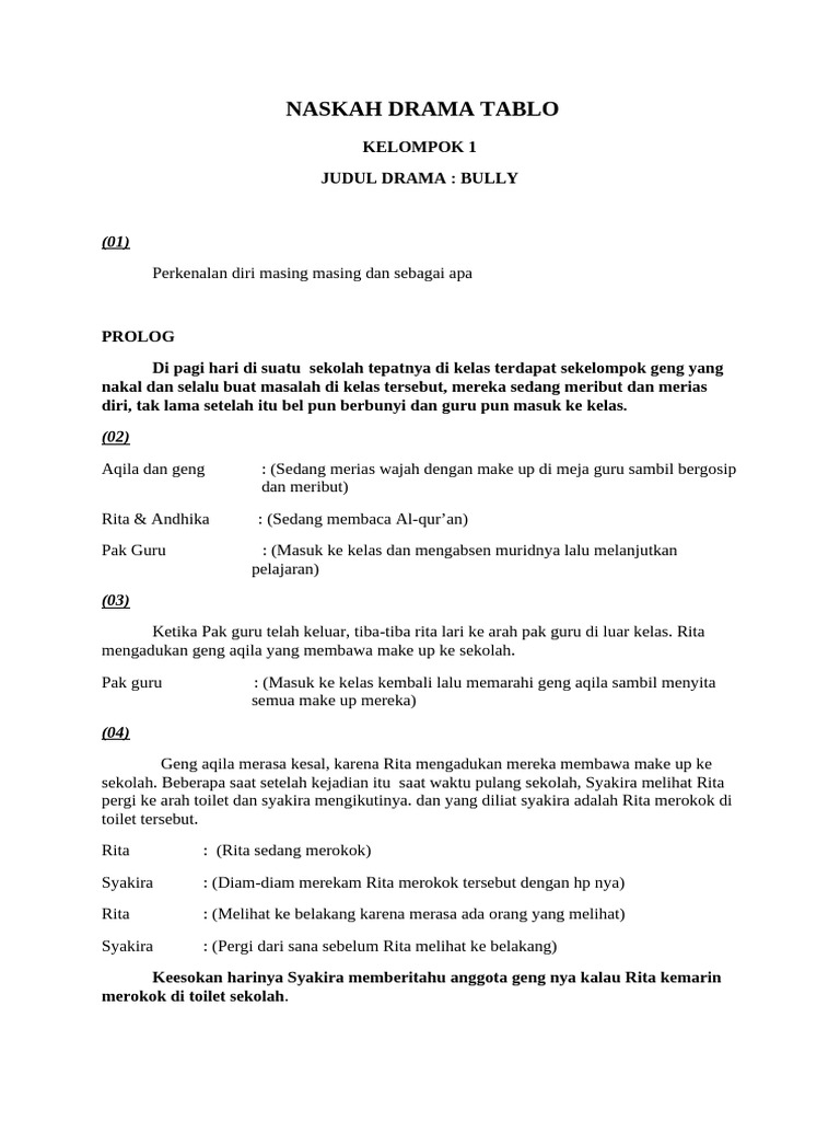 Naskah Drama Tablo | PDF