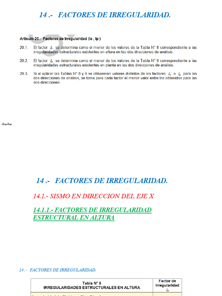 S05 SR Sesión 2 Ejemplo Irregularidades X | PDF | Rigidez | Mecánica