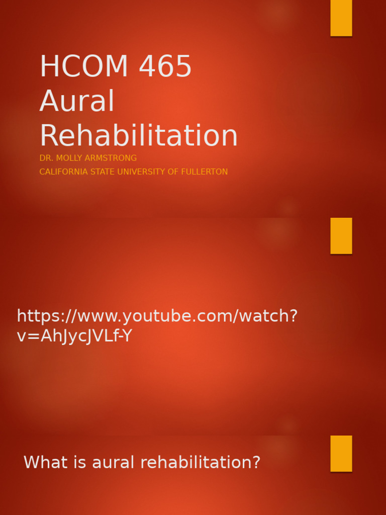 Powerpoint 1 - Hcom 465 | PDF | Hearing Loss | Audiology