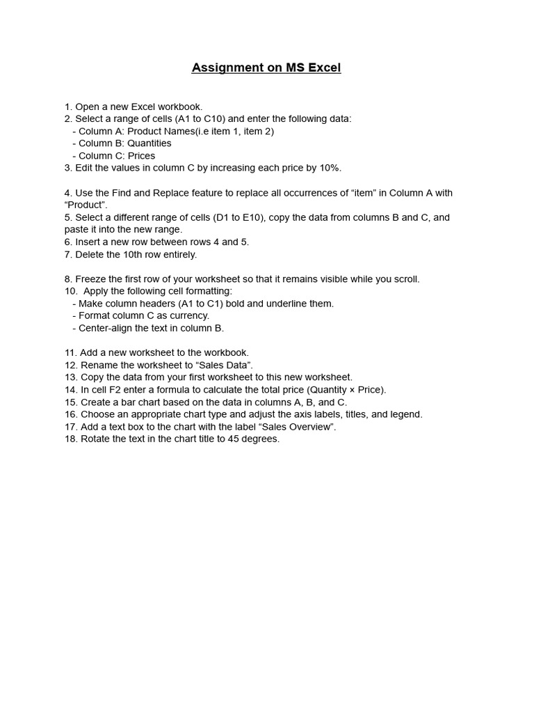 Bcom It Assignment Excel | PDF | Finance & Money Management | Computers