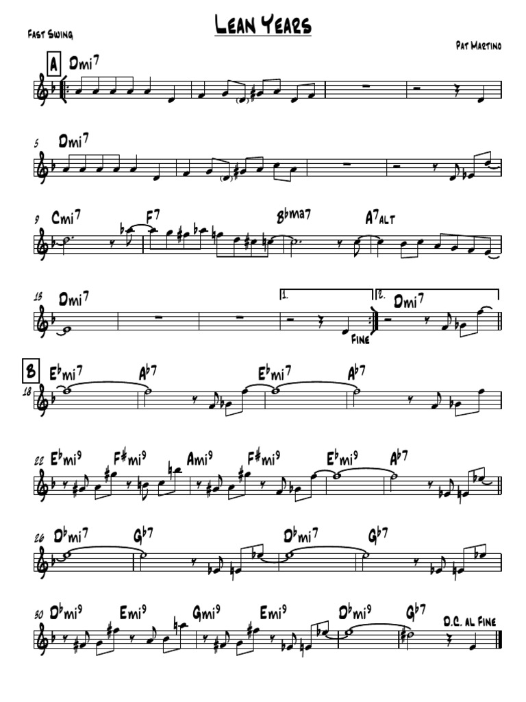 Pat Martino Lean Years | PDF