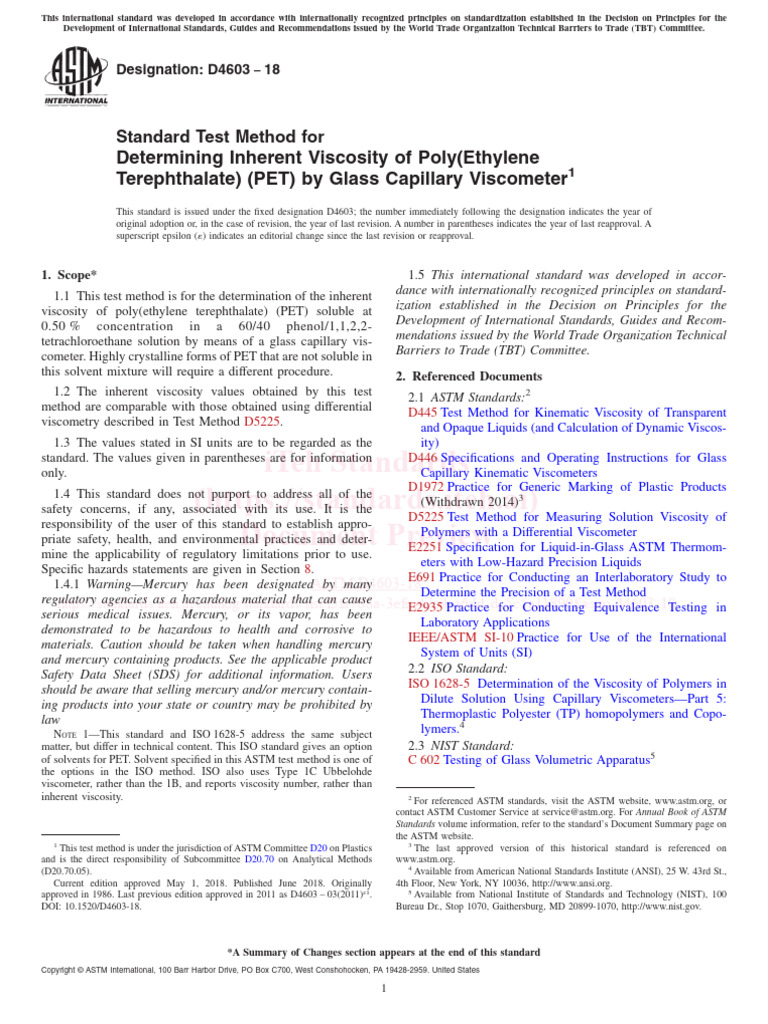Astm D4603 18 | PDF | Viscosity | Thermometer