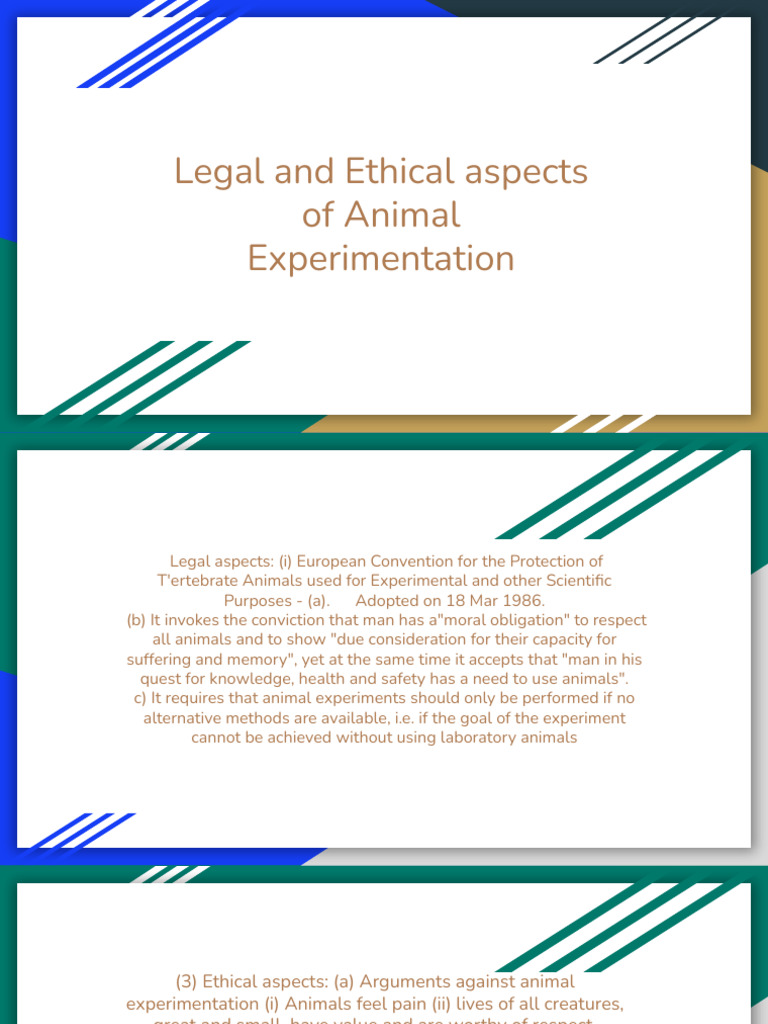 Legal and Ethical Aspects in Animal Experiments | PDF | Social Science