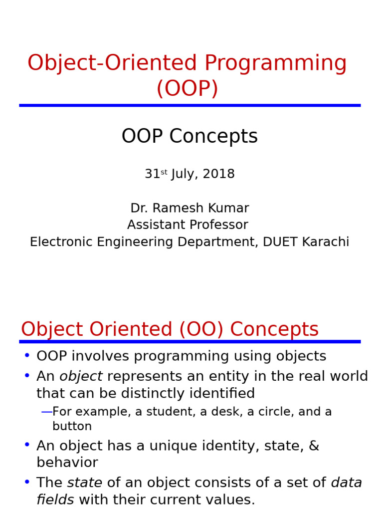 Understanding Object-Oriented Programming | PDF | Inheritance (Object ...