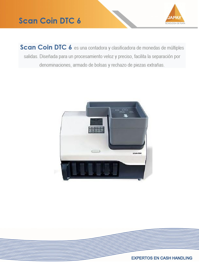 Contadora y Clasificadora de Monedas Scan Coin DTC 6 | PDF | Hogar ...