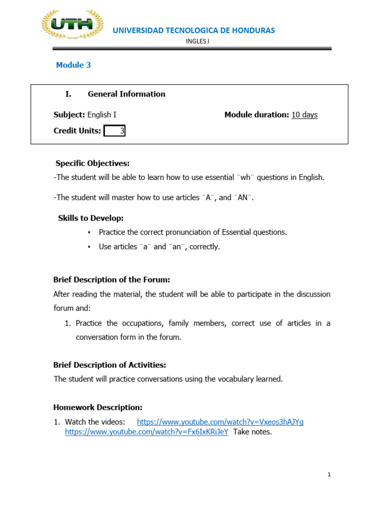 Module 3 WH Questions Articles 2p2021 | PDF | Question | Language Families