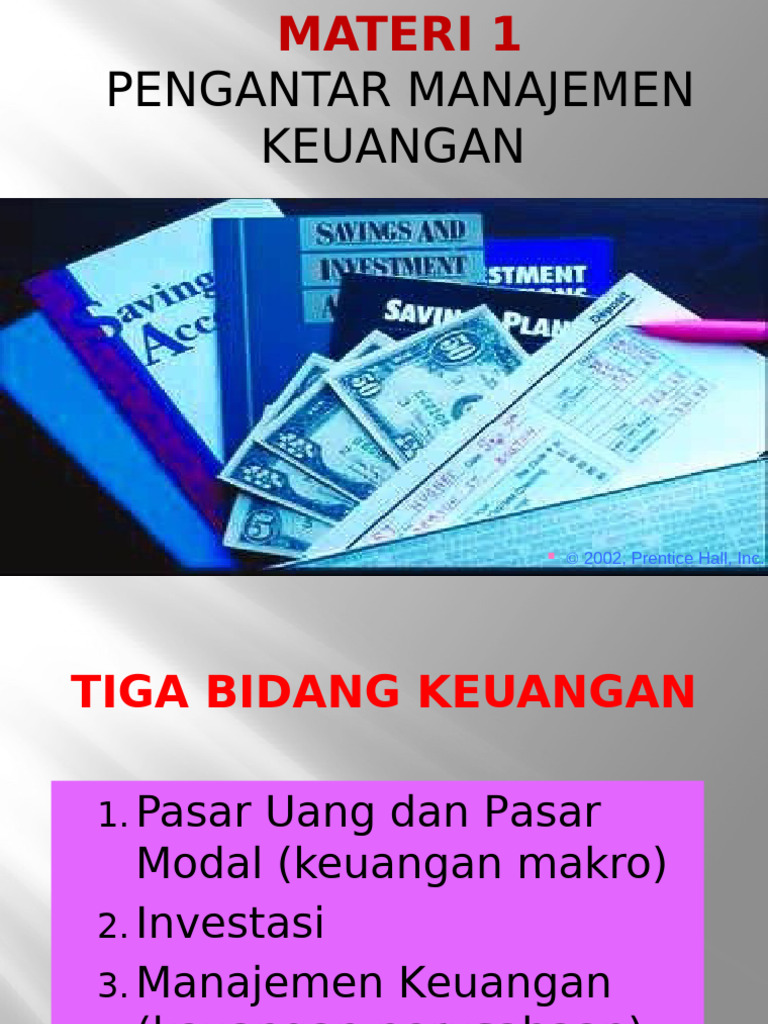 Materi 1 Pengantar Manajemen Keuangan | PDF