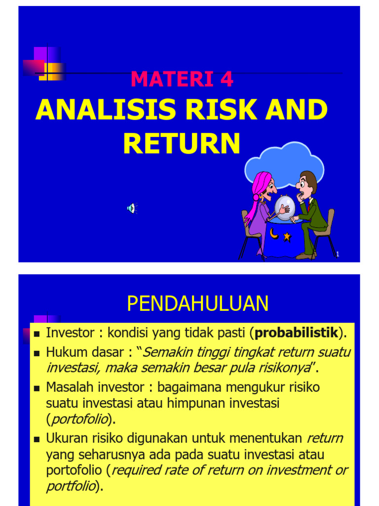 Materi 4 Analisis Risk and Return | PDF