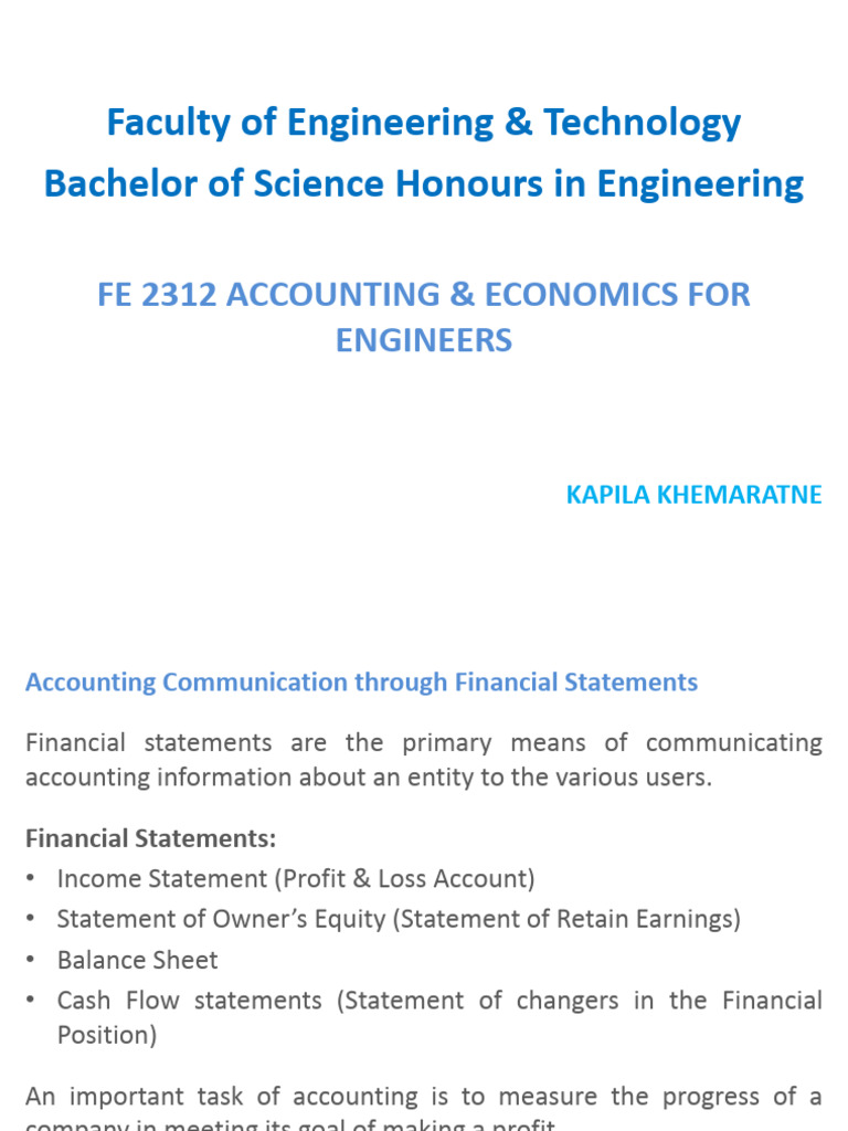 Accounting Insights for Engineers | PDF | Balance Sheet | Equity (Finance)
