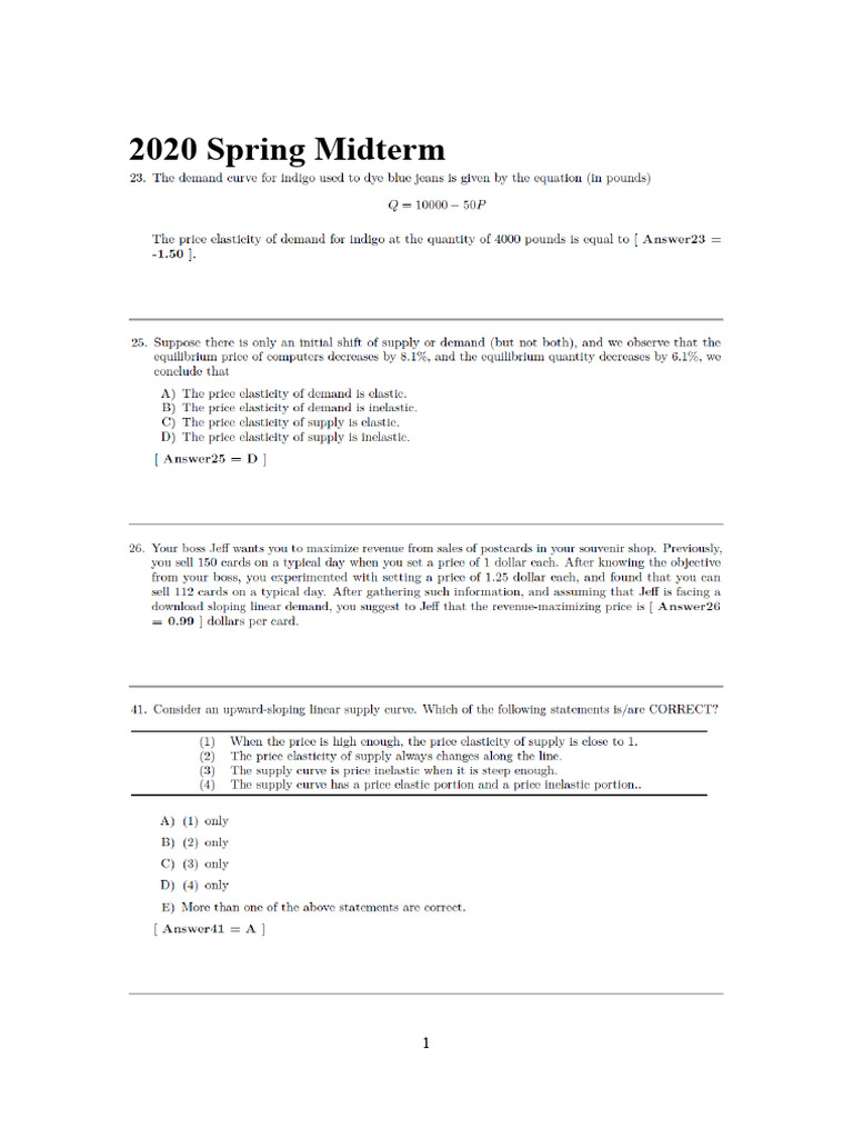 Ch.5 Pastpapers | PDF