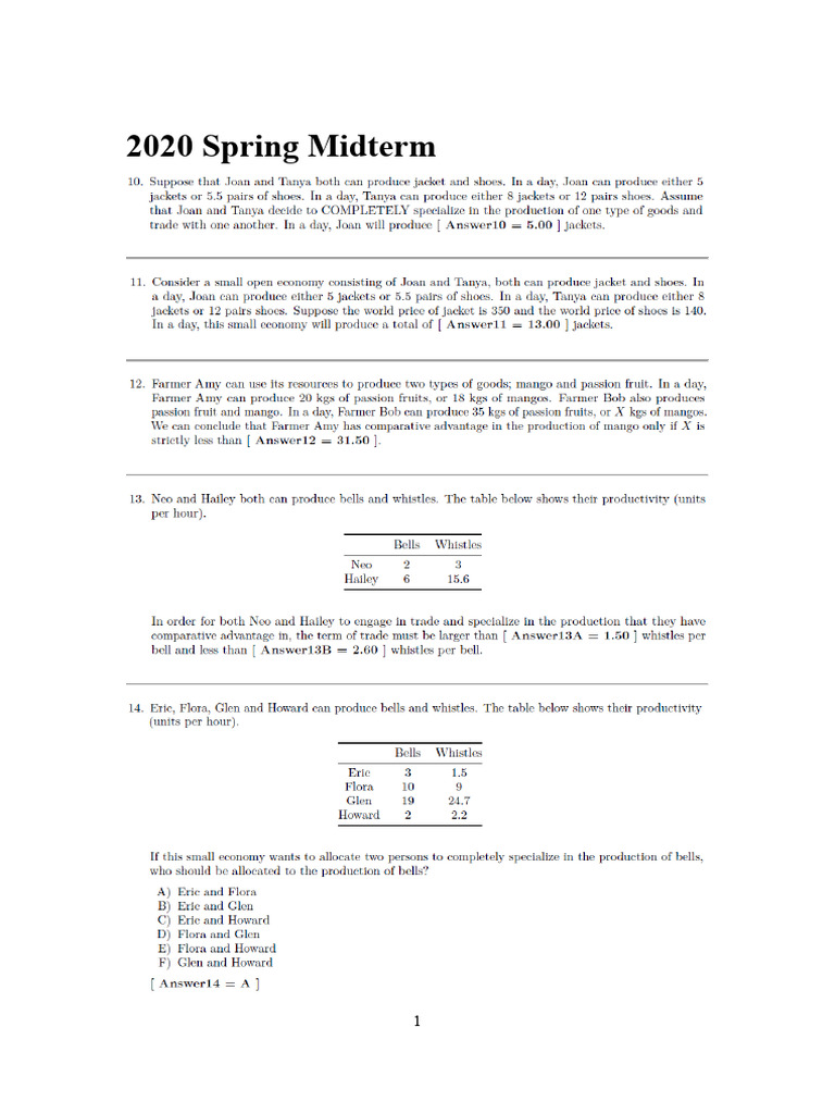 Ch.2 Pastpapers | PDF