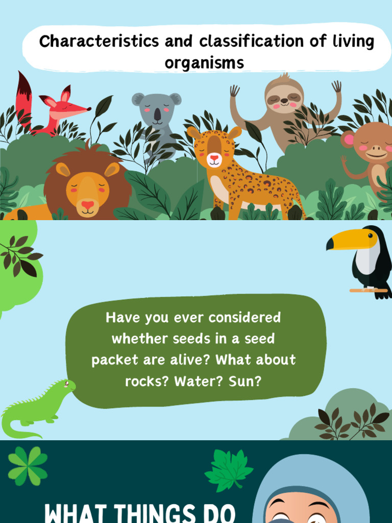 Characteristics and Classification of Living Organisms | PDF ...