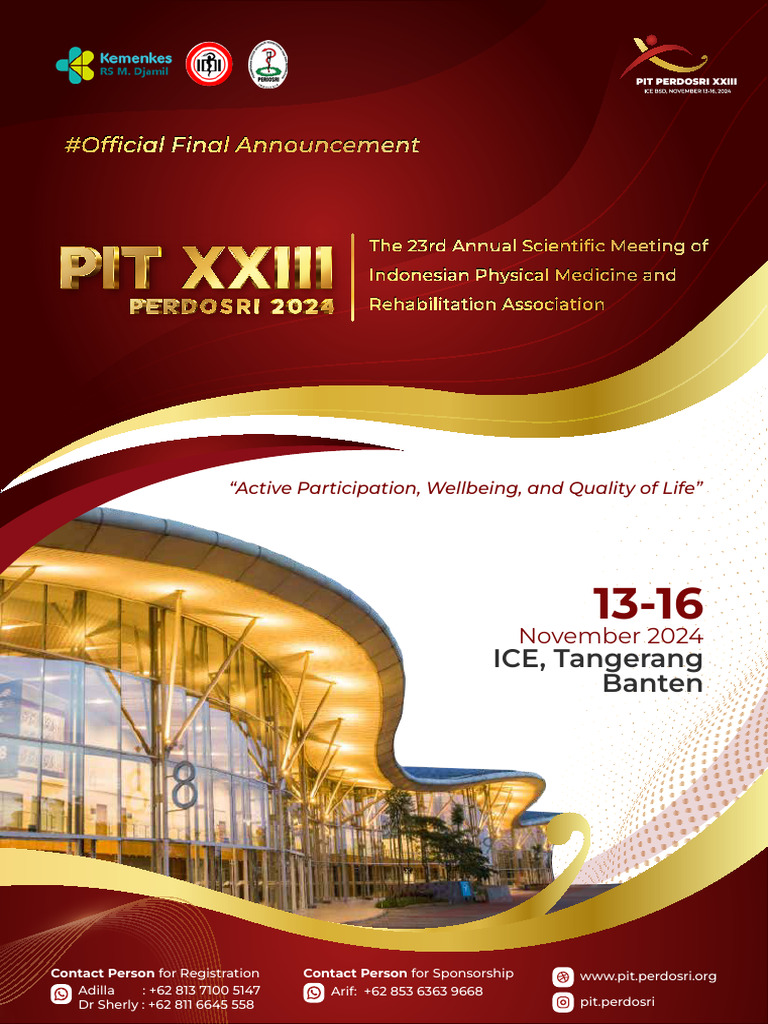 Final Announcement - PIT Perdosri 2024 | PDF | Physical Therapy ...