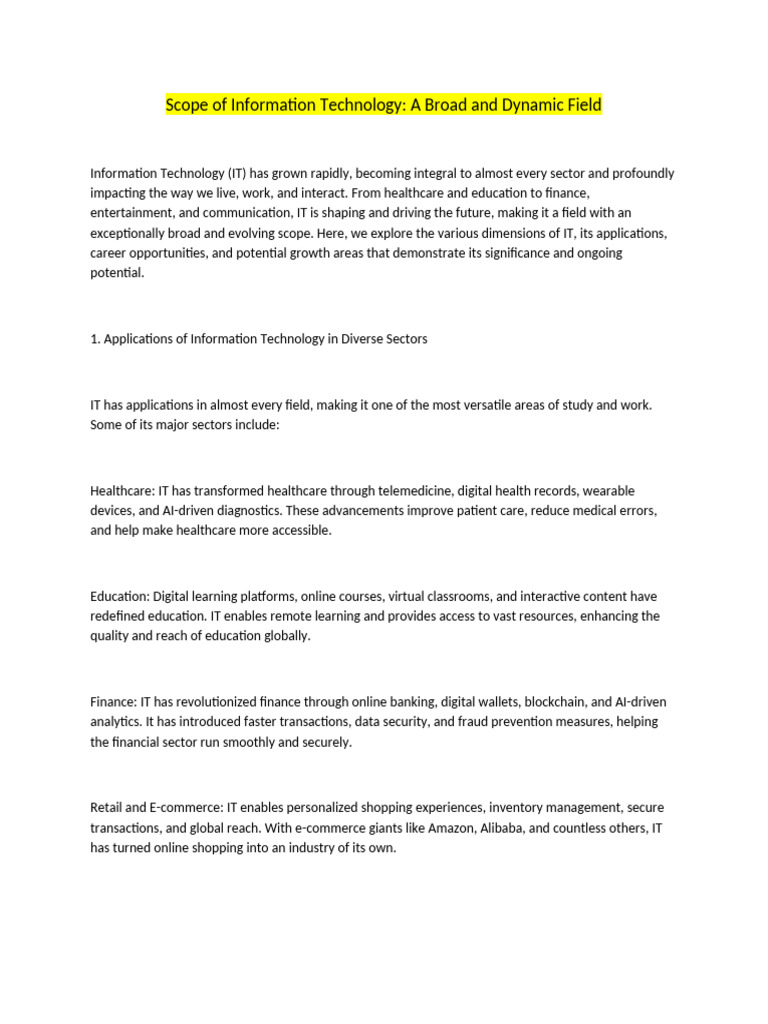 Scope of Information | PDF | Internet Of Things | Cloud Computing