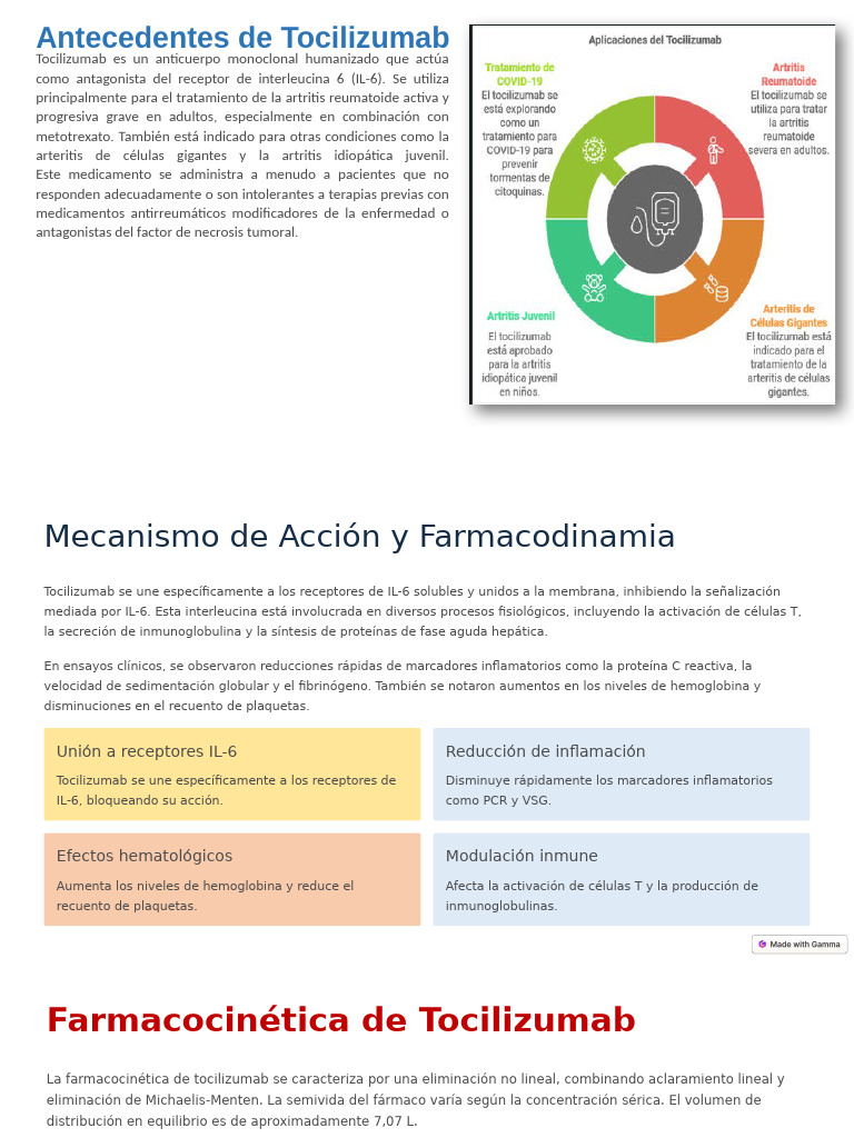 Tocilizumab-Perforación Gástrica | PDF | Interleucina 6 | Proteína C-reactiva