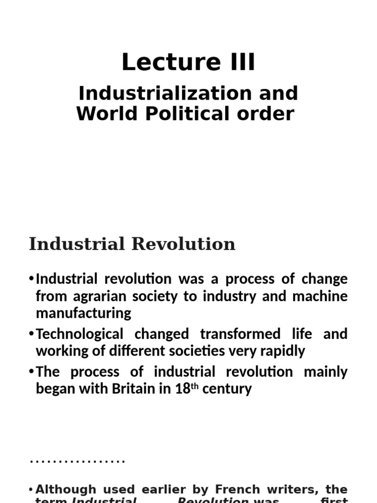 Industrial Revolution Insights | PDF | Industrial Revolution | Economies