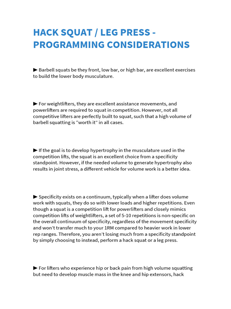 Programming Considerations | PDF | Physical Fitness | Physical Exercise